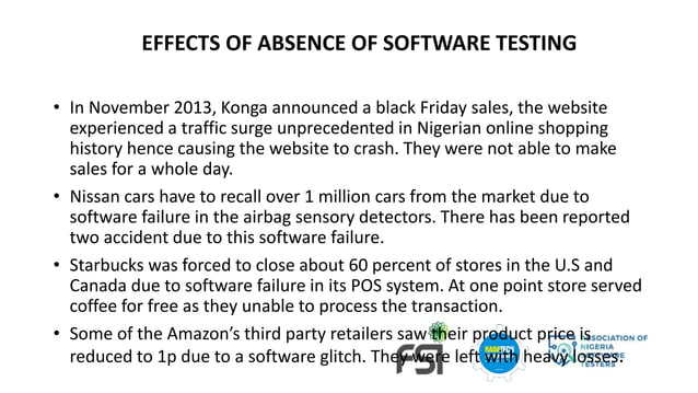 Software Testing Trafundamentals Of Software Testingpptx