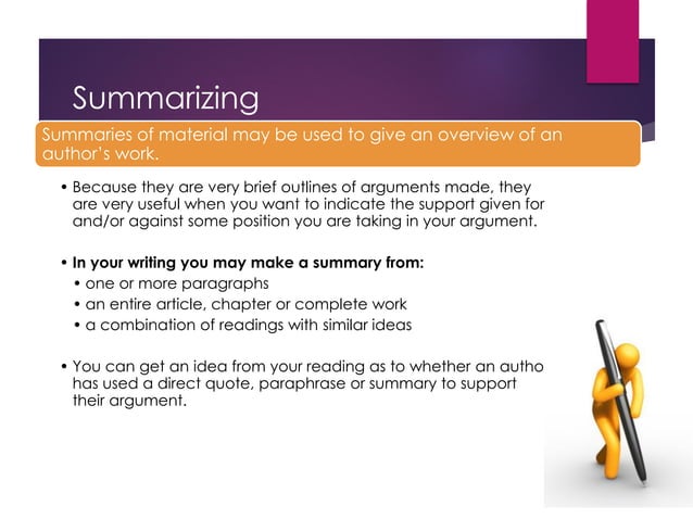 Week 1 Quoting, Paraphrasing & Summarizing | PDF | Homework and Study ...