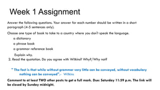 ELT201 Week 1 The Learners and their Contexts | PDF