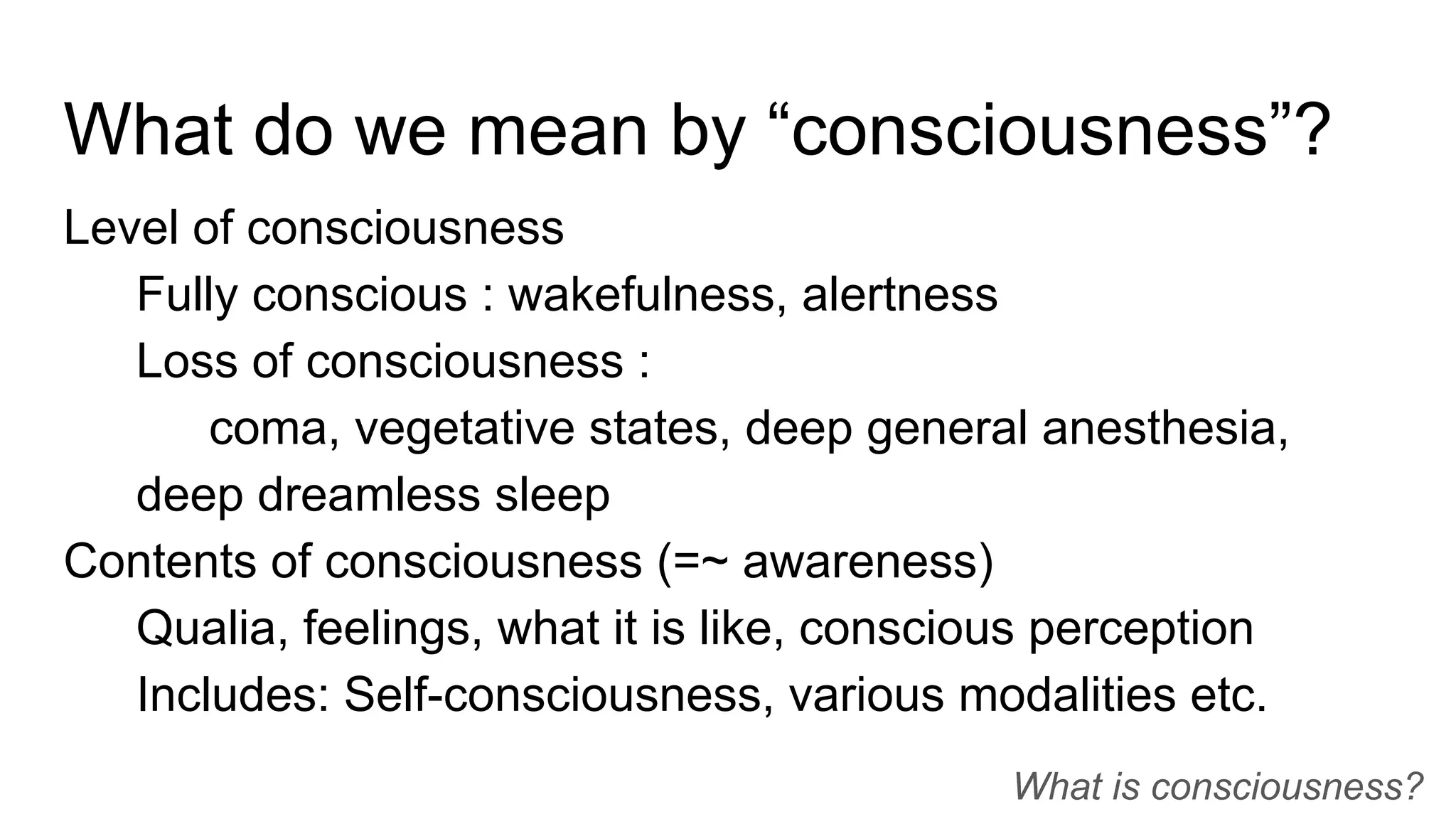 Week 1 the neural basis of consciousness introduction nao tsuchiya | PDF