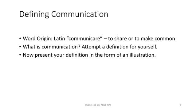 WEEK 1 Topic 1 - Introduction to Communication 1.pptx | Computer Networking | Computing