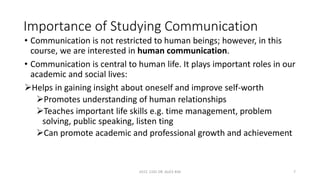 WEEK 1 Topic 1 - Introduction to Communication 1.pptx | Computer ...
