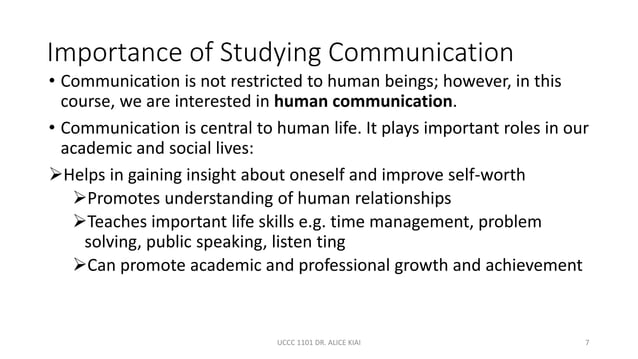 WEEK 1 Topic 1 - Introduction to Communication 1.pptx | Computer Networking | Computing