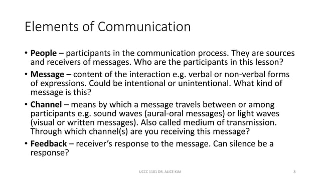 WEEK 1 Topic 1 - Introduction to Communication 1.pptx | Computer Networking | Computing