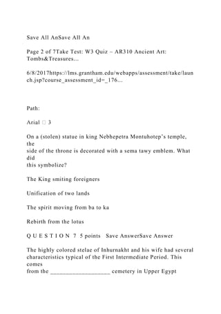 Week 1 Understanding Ancient Egyptian art and its Origins .docx