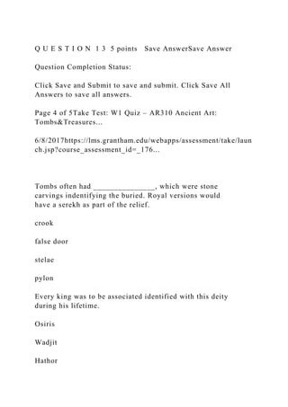 Week 1 Understanding Ancient Egyptian art and its Origins .docx