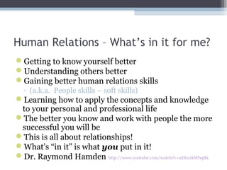 PSY 126 Week 1: Understanding Behavior, Human Relations, & Performance ...