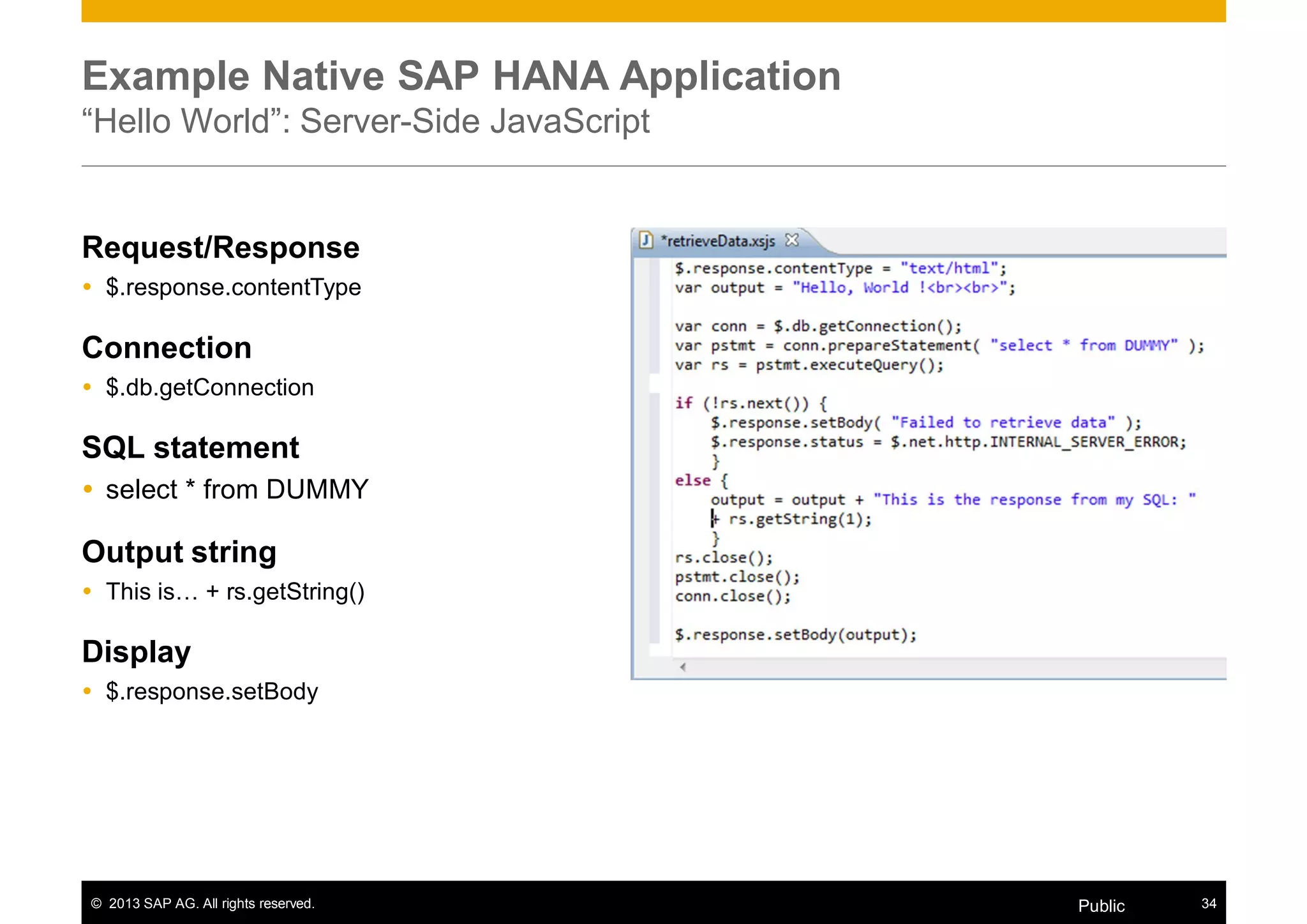 Week 1 Unit 1to5 Sap Hana Native Application Basics Ppt