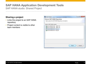 Week 1 unit 1to5 sap hana native application basics | PDF
