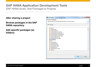 Week 1 unit 1to5 sap hana native application basics | PDF