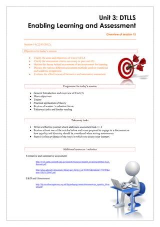 Week 1 unit 3 ~ intro and theories of formative and summative ...
