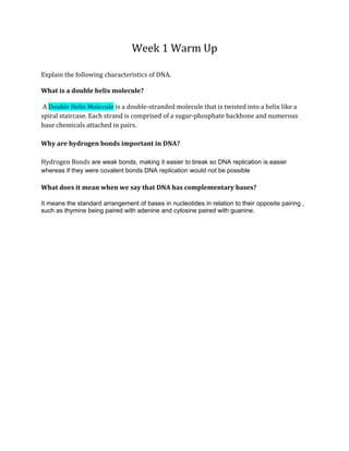 Week 1 warm ups | DOC