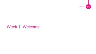 Week 1 welcome | PPT