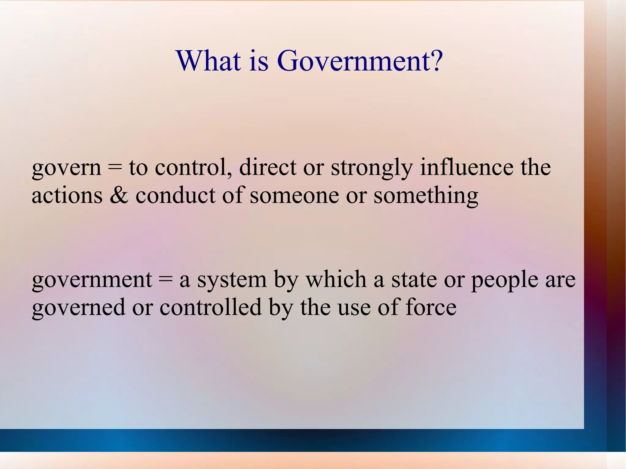 Week 1 what is govt & biblical view of govt | ODP | Christianity ...