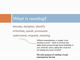 TESO1133 online - Week 1 what is reading | PPTX