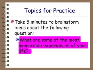 Week 1 writing process(prewrite) - Part 1.ppt
