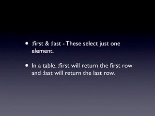 jQuery filters - Part 1 | KEY
