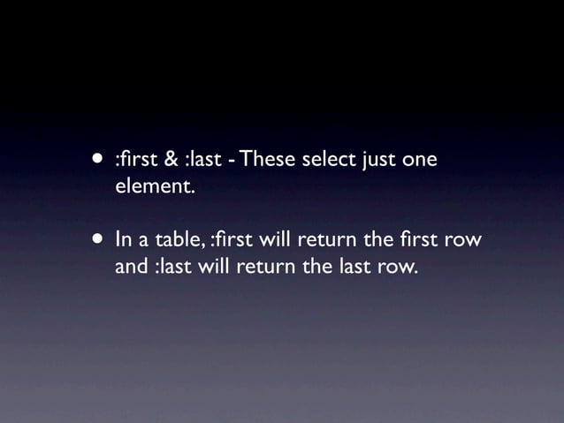 jQuery filters - Part 1 | KEY
