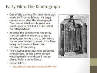 Film Studies -- Week 2 -- Film History/Language of Cinema | PPT