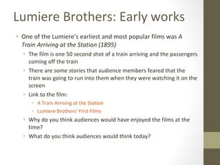 Film Studies -- Week 2 -- Film History/Language of Cinema | PPT