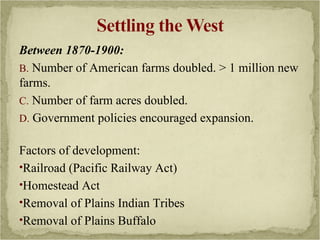 U.S. History Since Reconstruction ~ Week Two Lecture | PPT