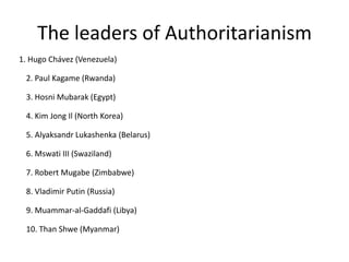 Authoritarianism_ Forms of government | PPTX