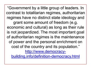 Authoritarianism_ Forms of government | PPTX