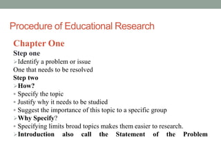 USE OF EDUCATIONAL RESEARCH | PPTX