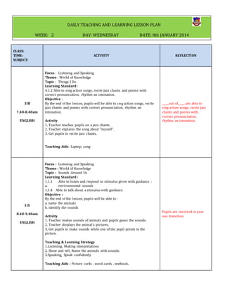SAMPLE LESSON PLAN Week 2 | DOCX