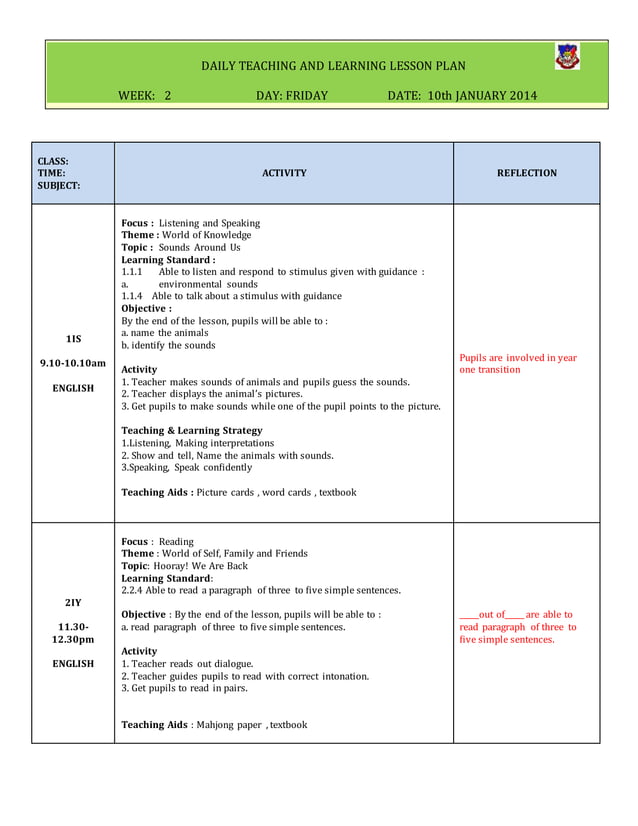 SAMPLE LESSON PLAN Week 2 | DOCX | Jazz | Music
