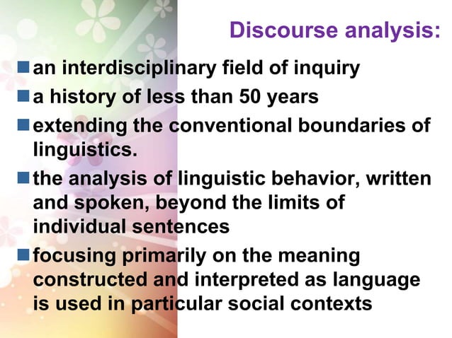 discourse analysis