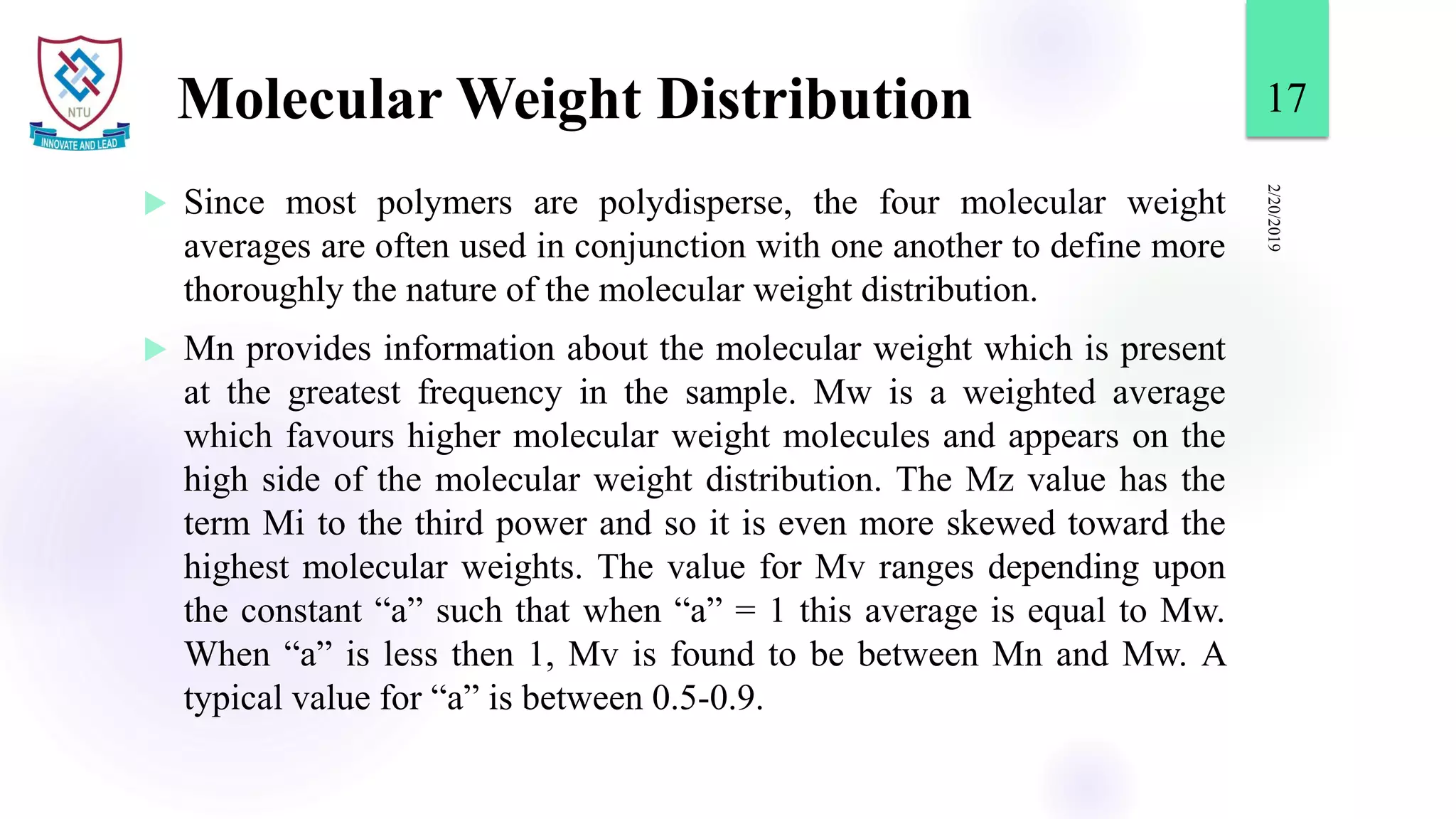 Molecular weight of Polymer | PDF