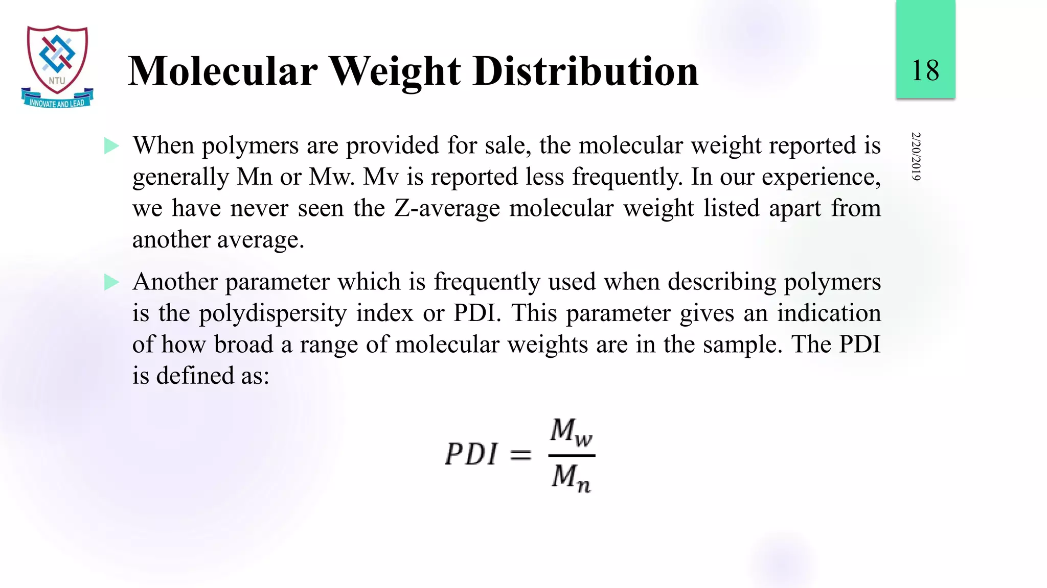 Molecular weight of Polymer | PDF