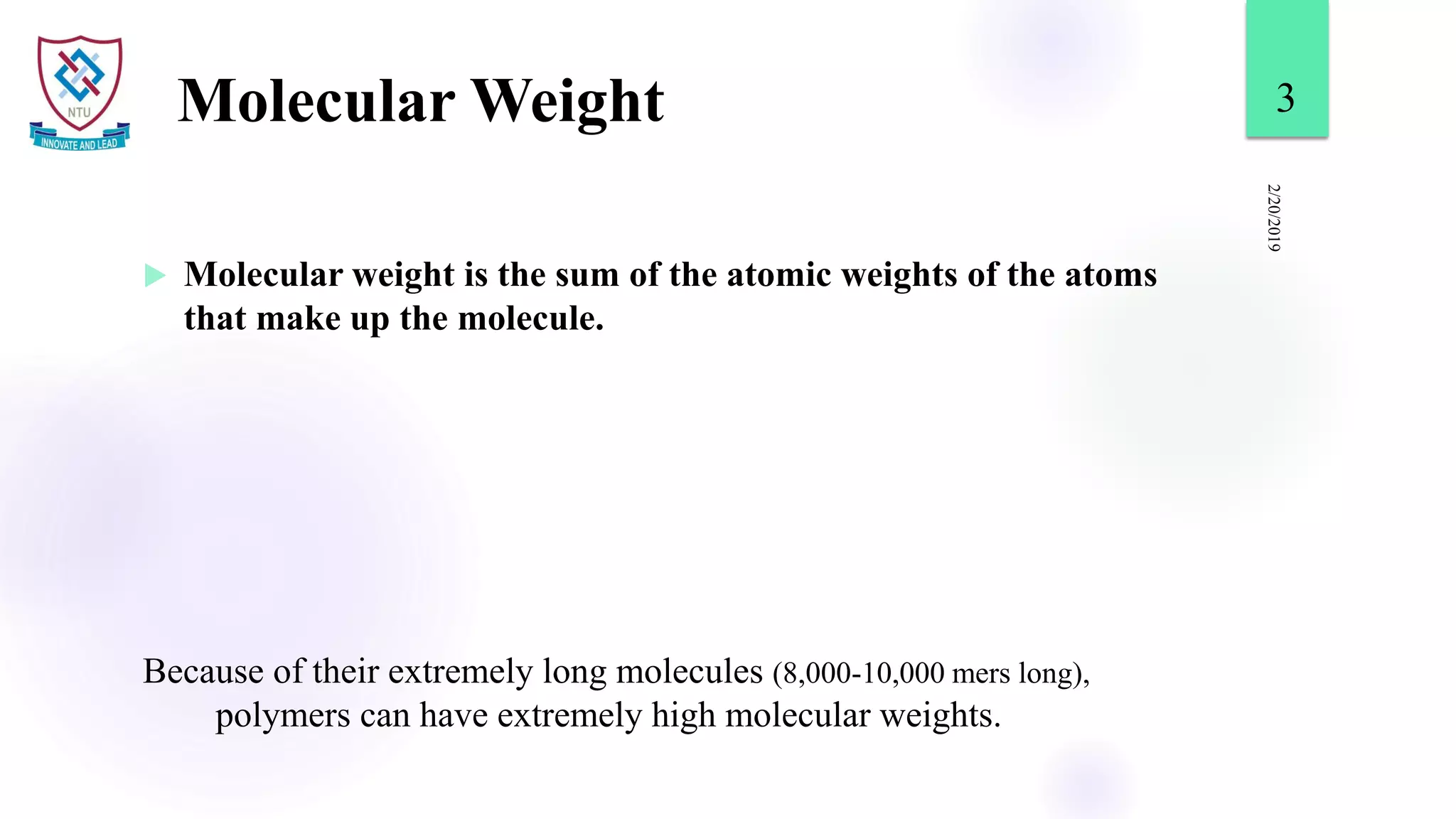 Molecular weight of Polymer | PDF