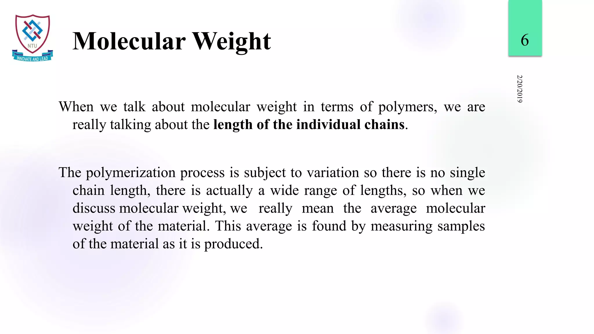 Molecular weight of Polymer | PDF