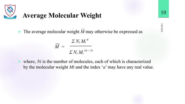 Molecular weight of Polymer | PDF