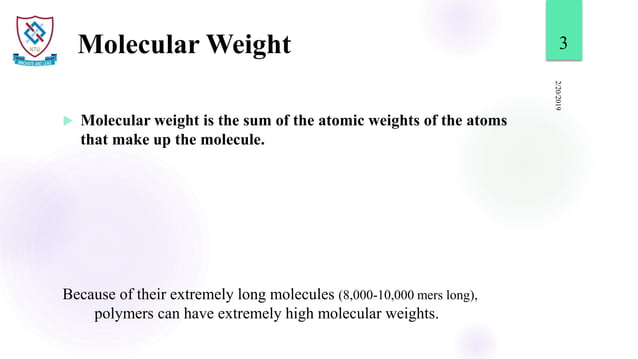 Molecular weight of Polymer | PDF