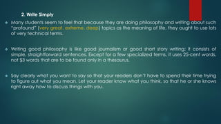Philosophy writing | PPT