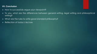 Philosophy writing | PPT