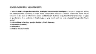 psychology of polygraph exaination | PPTX