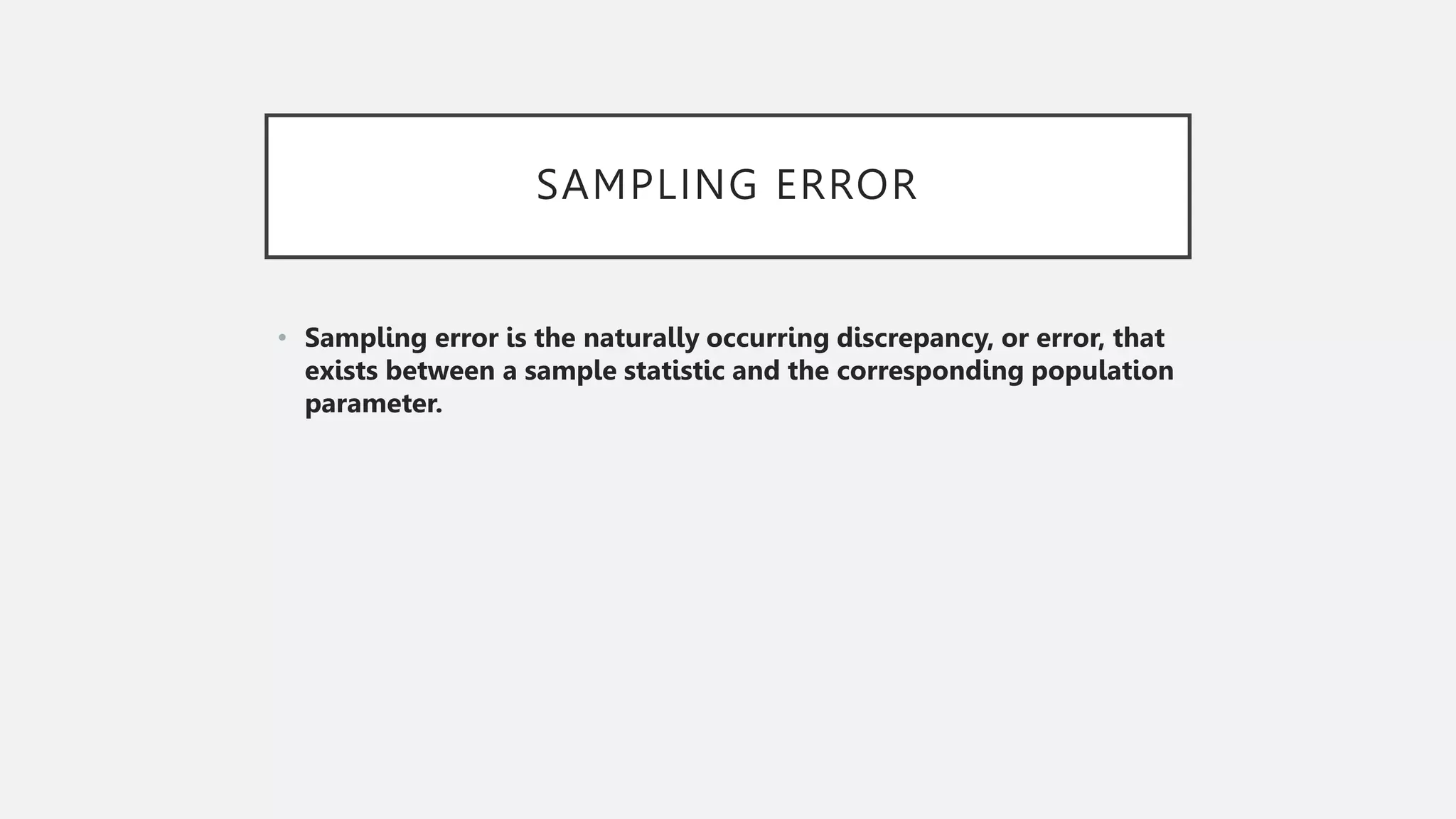 Sampling error | PPTX