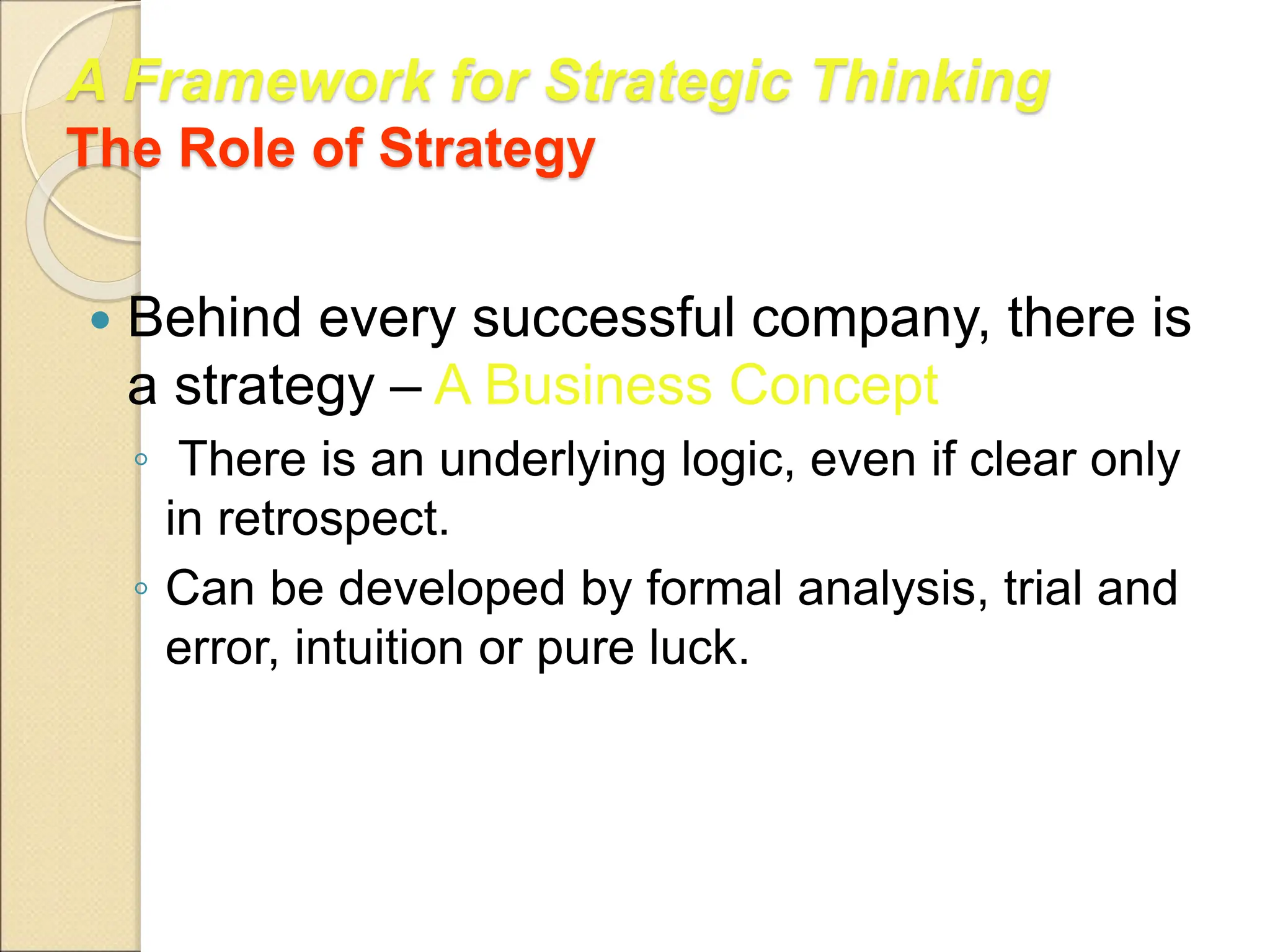 Week 2. A Framework For Strategic Thinking.ppt