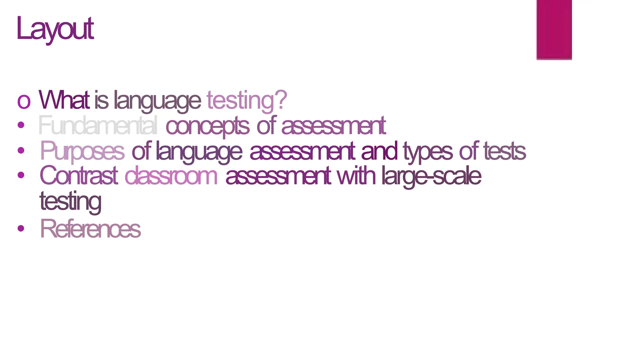 language testing and assessment for teachers | PPTX