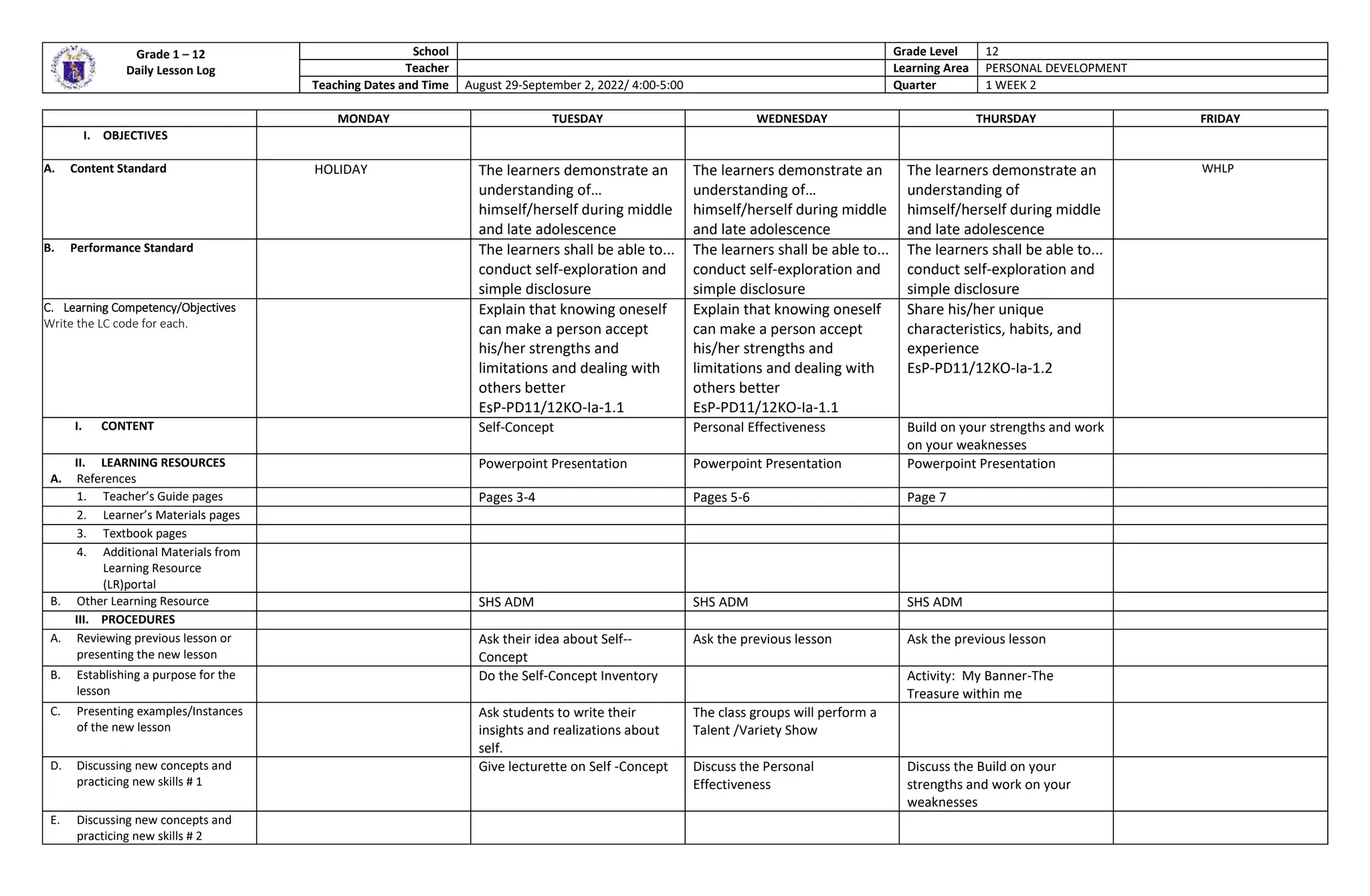 PERSONAL DEVELOPMENT -HUMSS--WEEK 2.docx