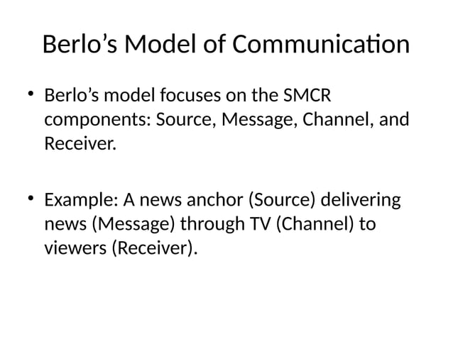 Various Models of Communication in oral comm | PPTX