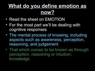 FM4: What is emotion? | PPT