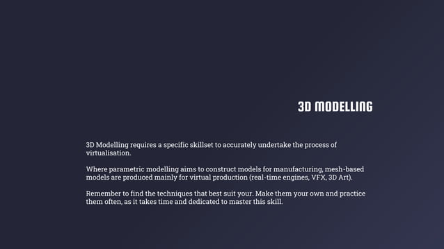 Week 2 - 3D Modelling Principles | PPT