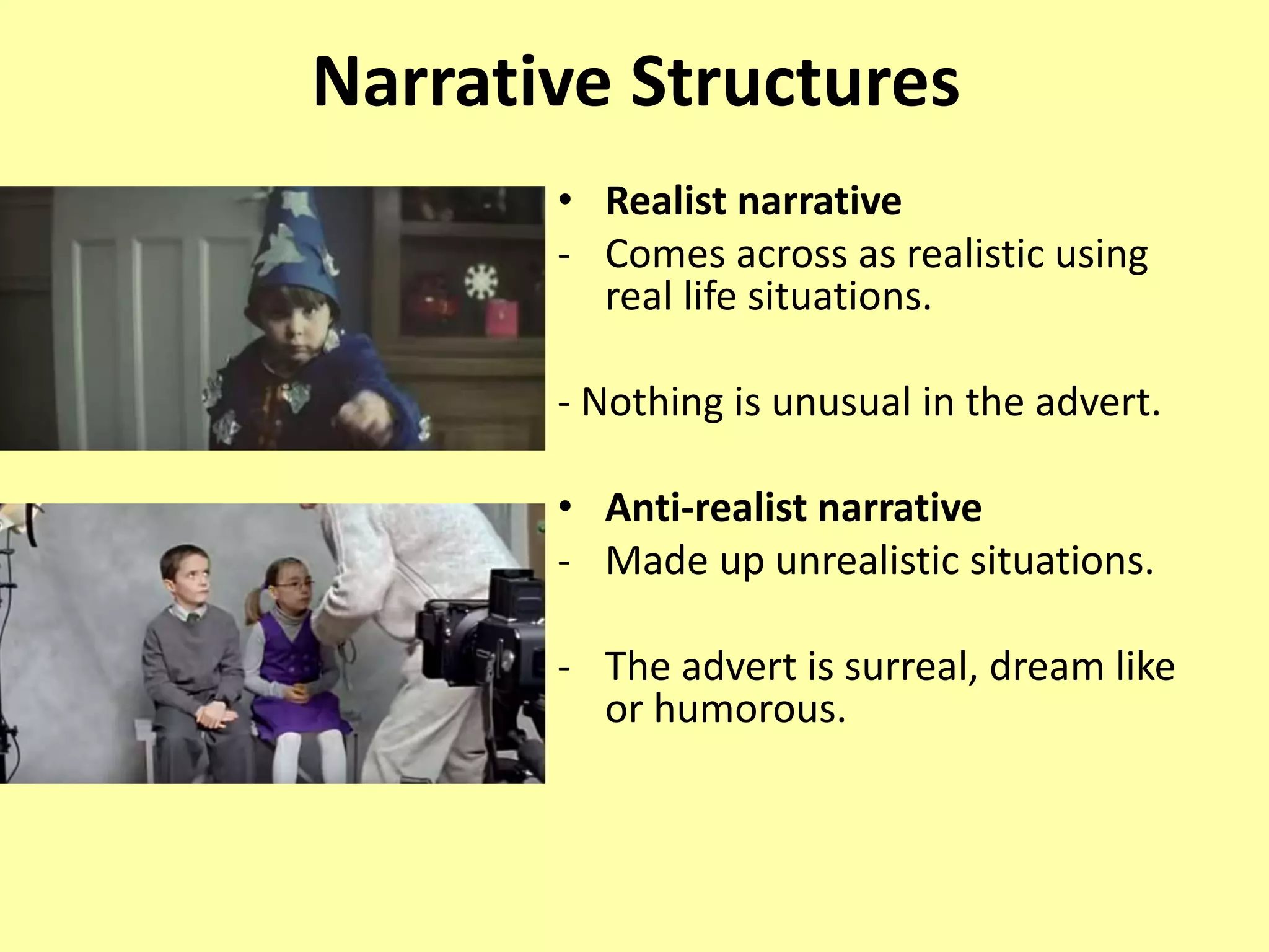 Week 2 advertising narrative styles | PPT