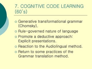 A methodical history of language teaching | PPTX
