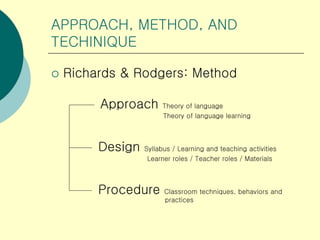 A methodical history of language teaching | PPTX